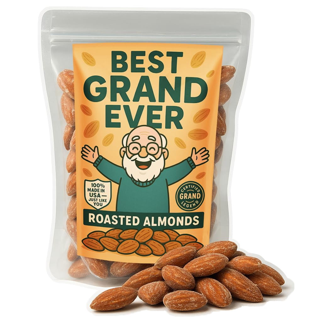 Best Grand Ever Healthy XEF1 Roasted Almonds, Gift for Grandpa or ...