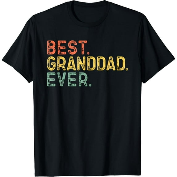 Best Granddad Ever Vintage Style Fathers Day Gift Graphic T shirt ...