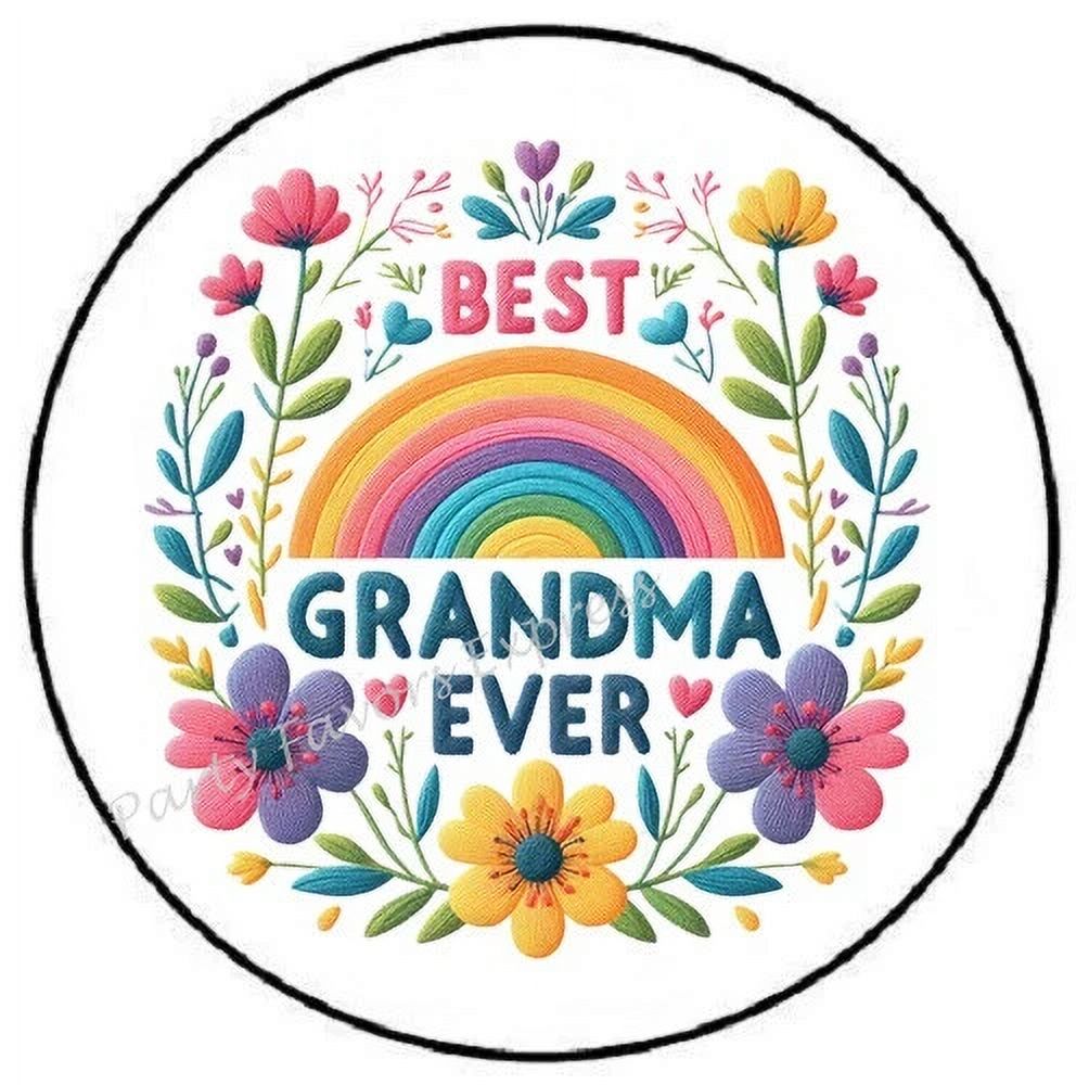 Best Grandma Ever Mothers Day Stickers Party Favors Phone Decal Water ...