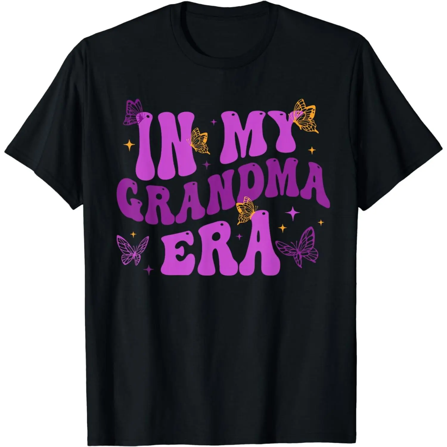 Best Grandma Ever Retro T-Shirt In My Grandma Era Vintage Cotton Short ...