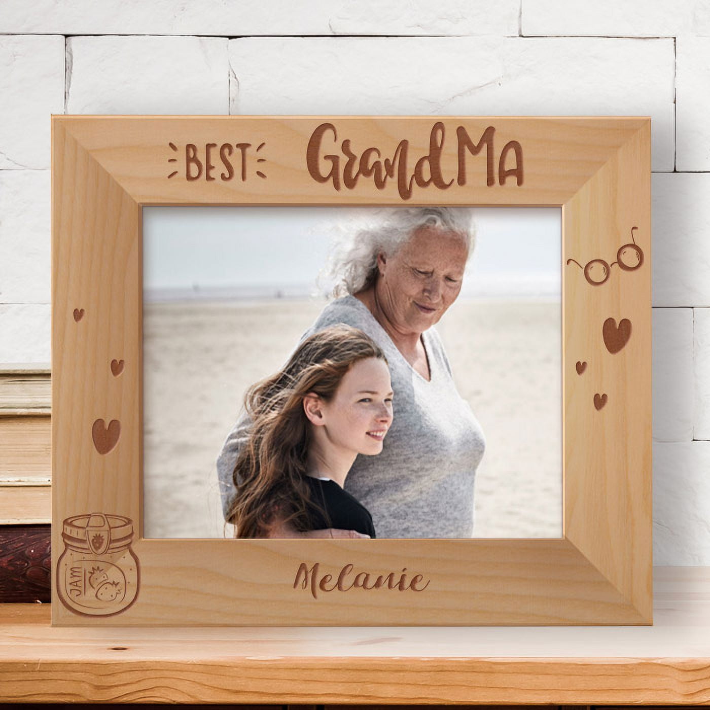 Best Grandma Personalized Wooden Frame-10" x 8" Brown Horizontal ...