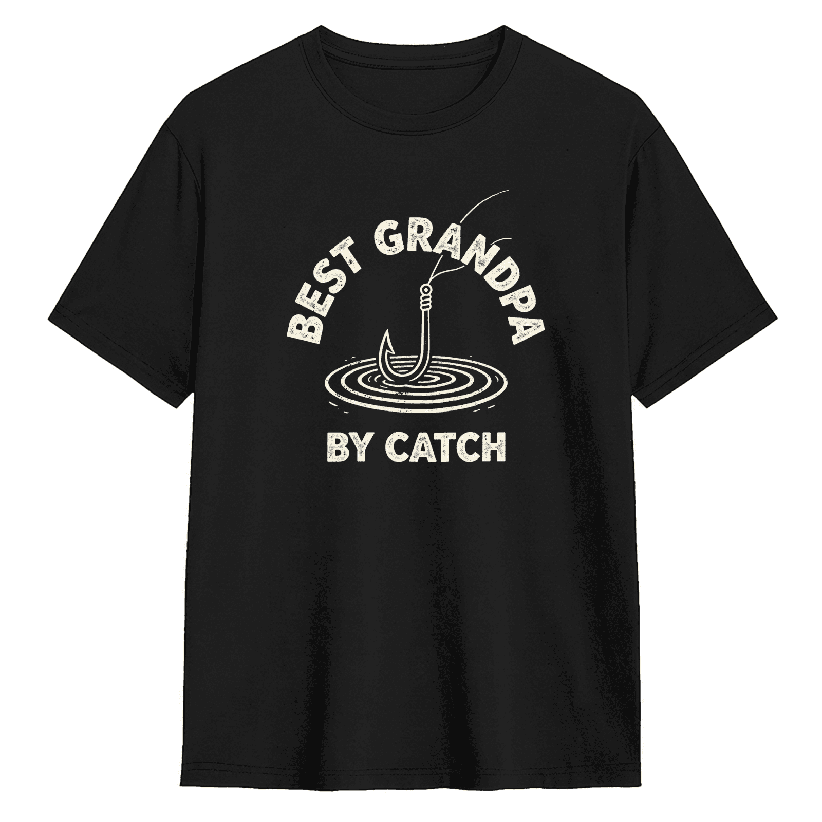 Best Grandpa By Catch Fishing Hook Cool Graphic Tee for Men ...