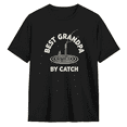 Best Grandpa By Catch Fishing Hook Cool Graphic Tee for Men ...