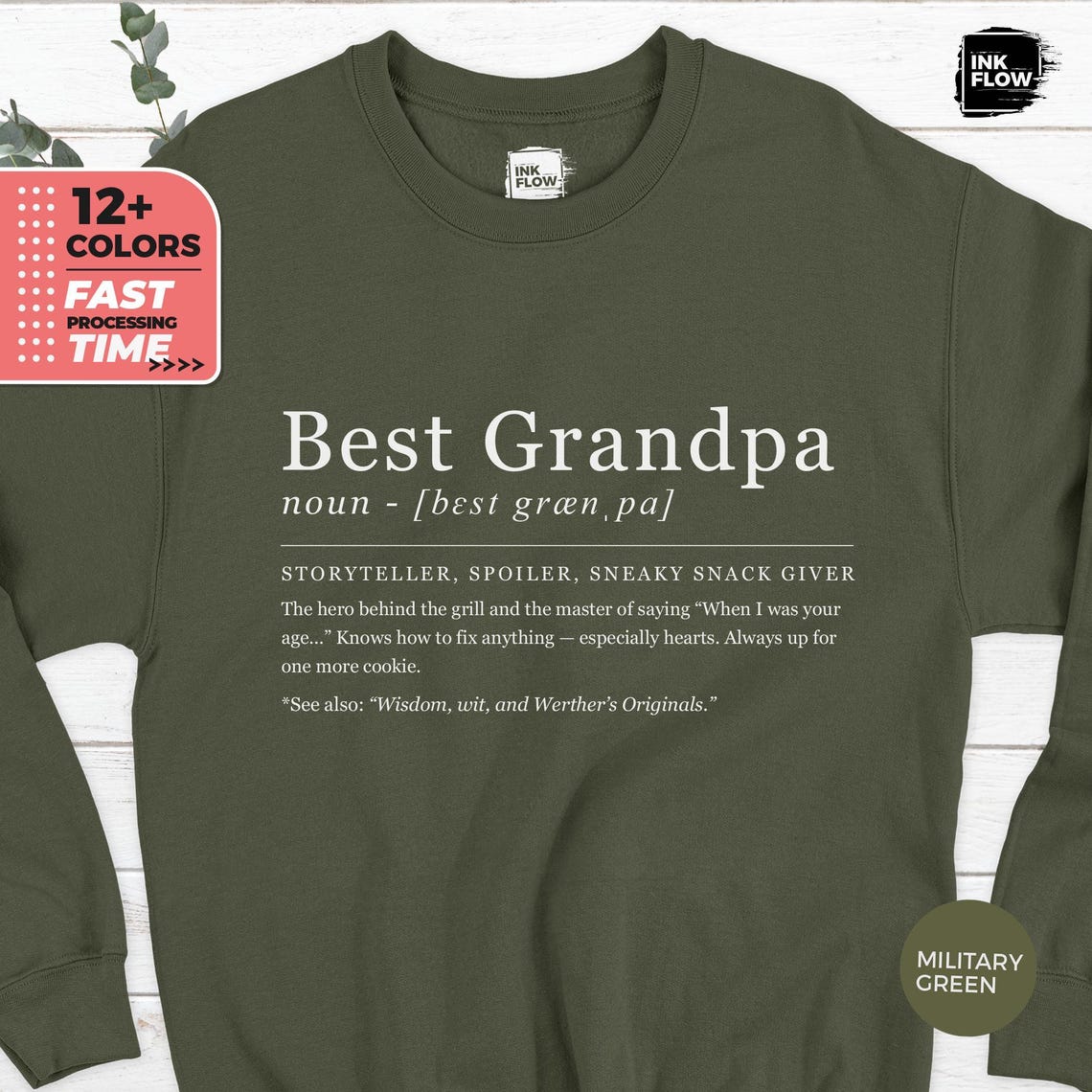 Best Grandpa Definition Sweatshirt, Fathers Day Grandpa, Grandfather ...