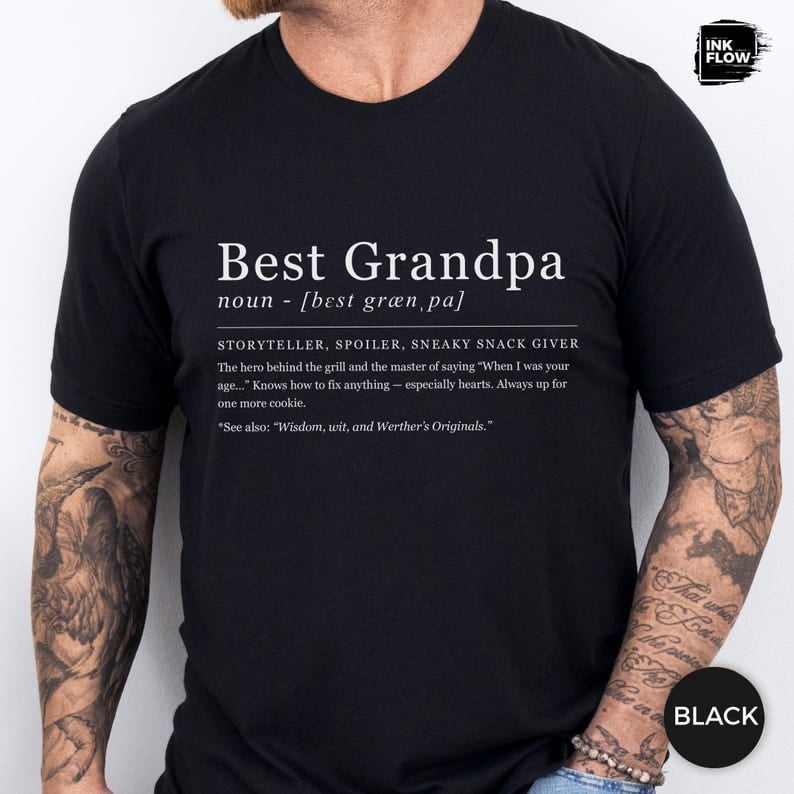 Best Grandpa Definition T-Shirt, Fathers Day Grandpa, Humor Grandpa ...