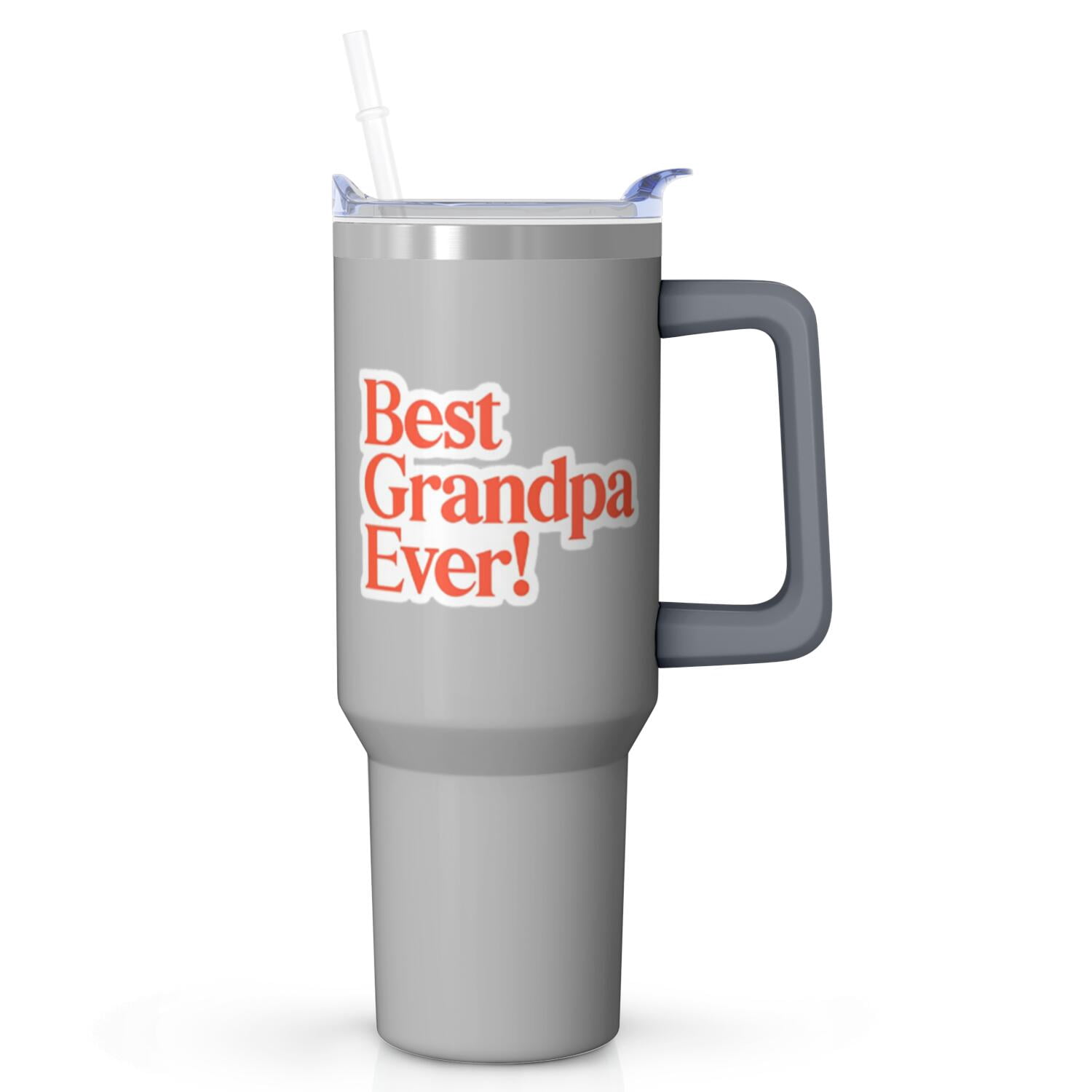 Best Grandpa Ever 40oz Tumbler Gift Set, Insulated Stainless Steel Cup ...