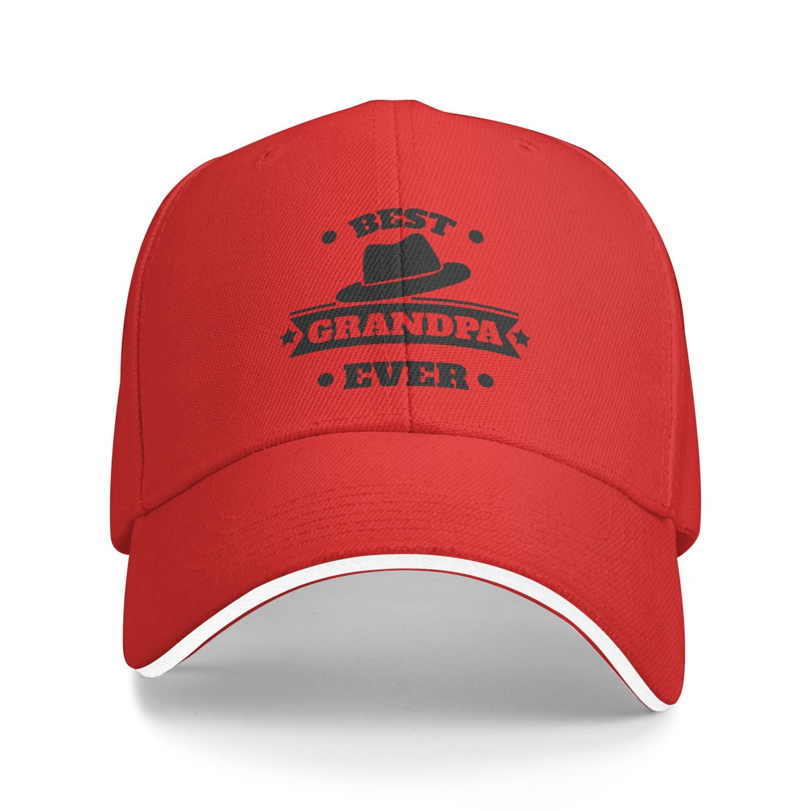 Best Grandpa Ever Logo Unisex Adult Baseball Caps Adjustable Sandwich ...