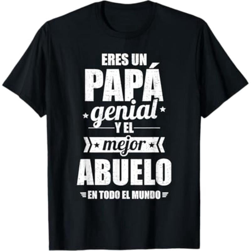 Best Grandpa Spanish Slogan Unisex T-Shirt Casual Golf Gift Tops ...