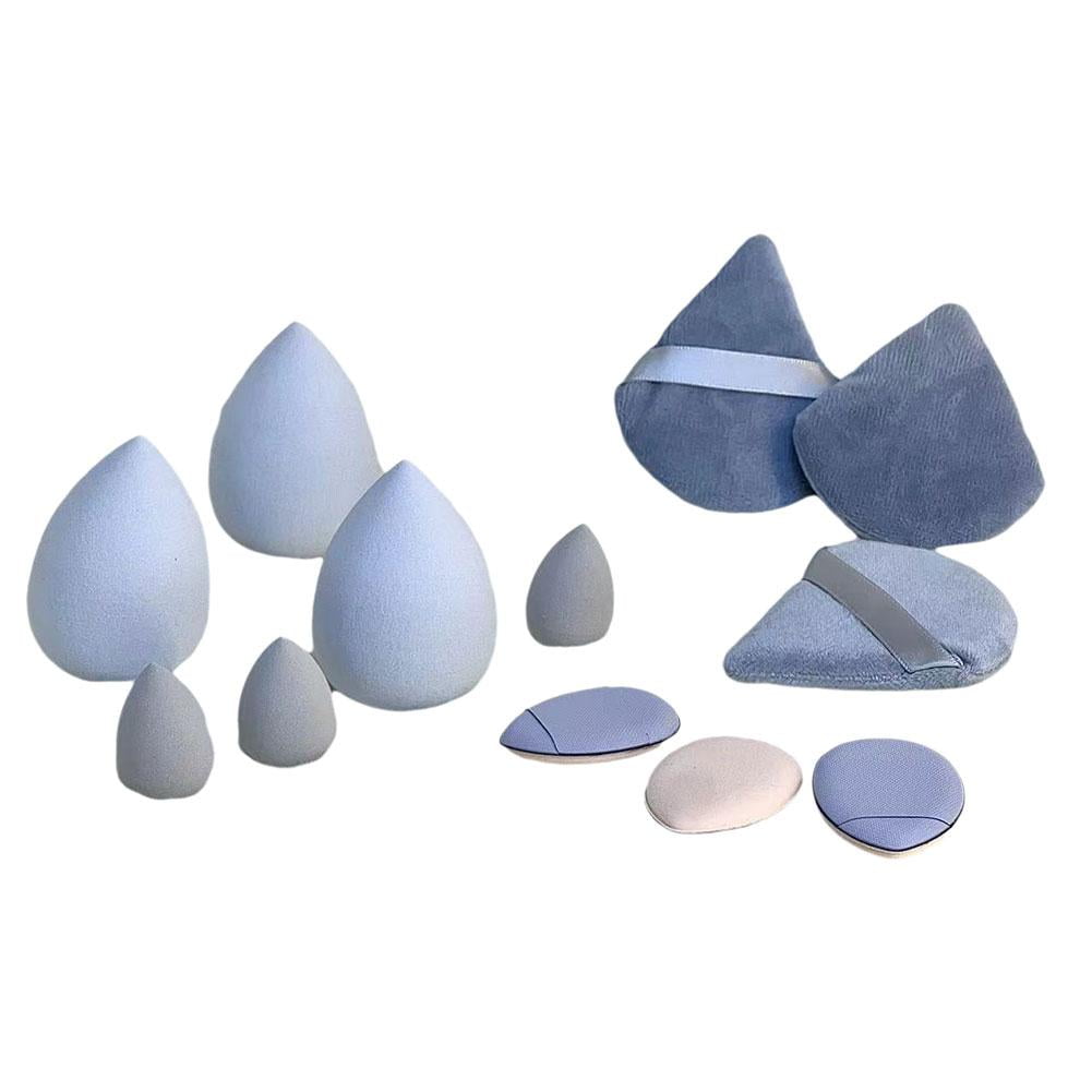 Best-Gray 12-piece set (C) $12 makeup sponge set, dry and wet powder ...