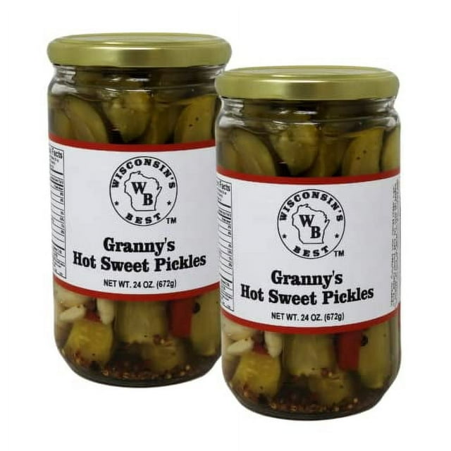 Best - Gray's Hot Sweet Pickles, 24 oz. (2 Pack) Great for Sackig ...