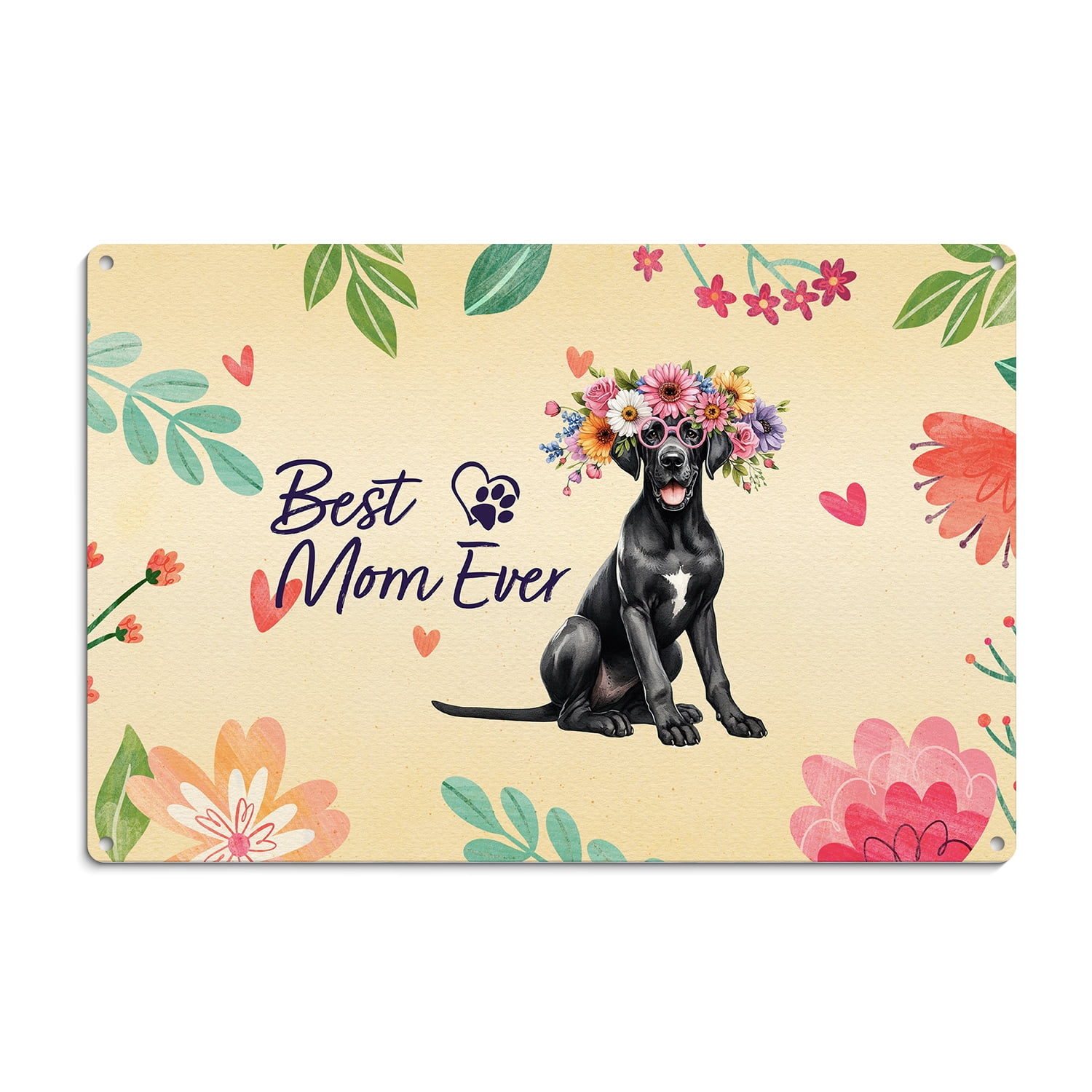 Best Great Dane Mom Ever Happy Mother's Day Horizontal Metal Aluminum ...