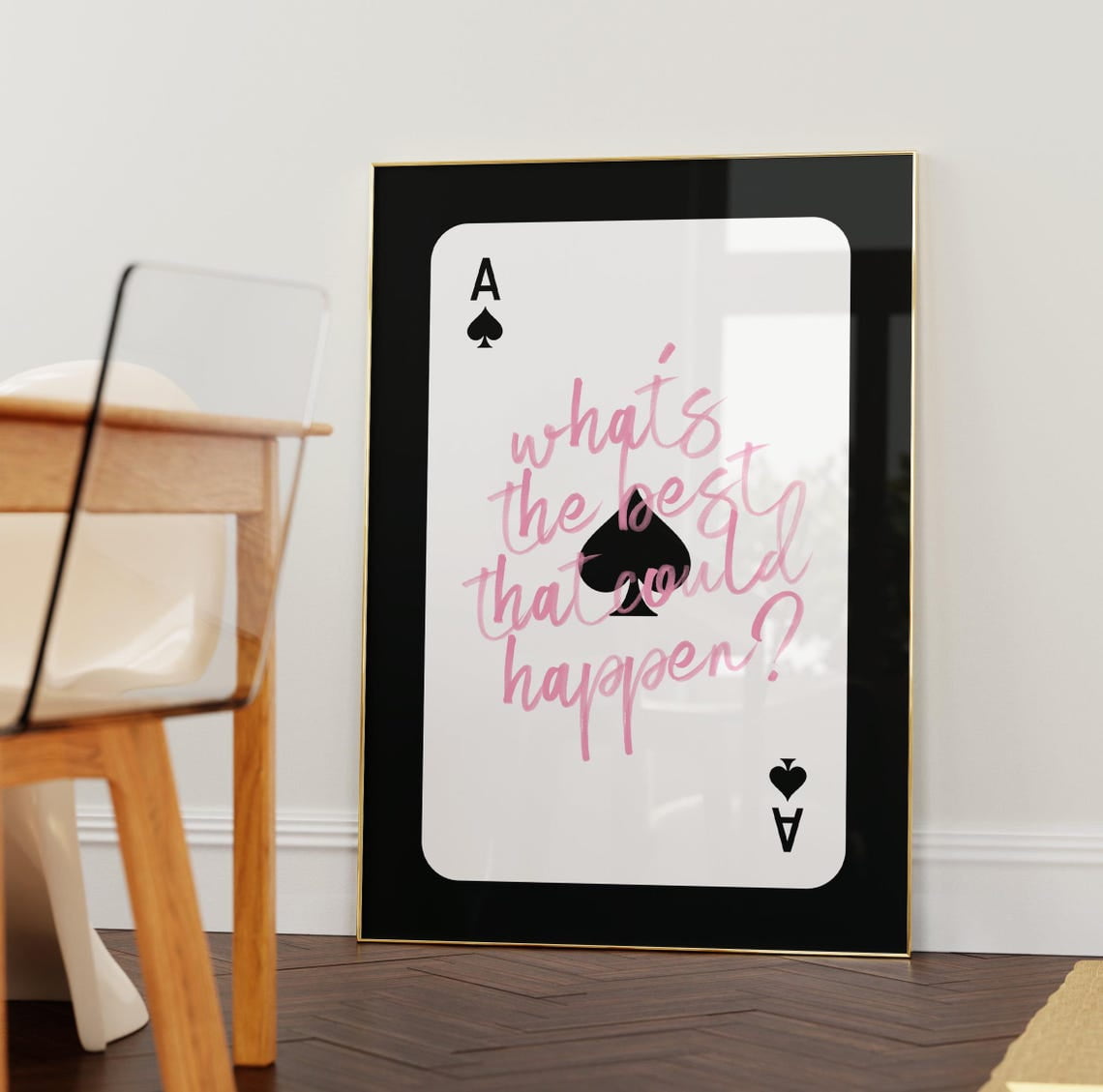 What'S The Best That Could Happen Print, Apartment Decor, Retro Dorm ...