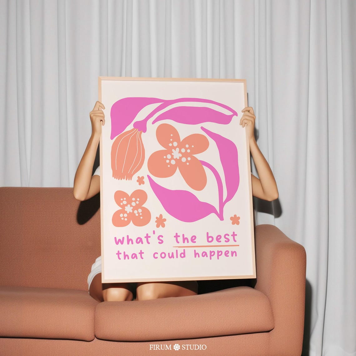 What'S The Best That Could Happenable Poster, Pink And Peach Preppy ...