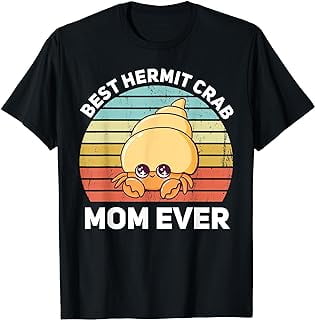 Best Hermit Crab Mom Ever Funny Crab Kawaii Chibi Hermit T-Shirt ...