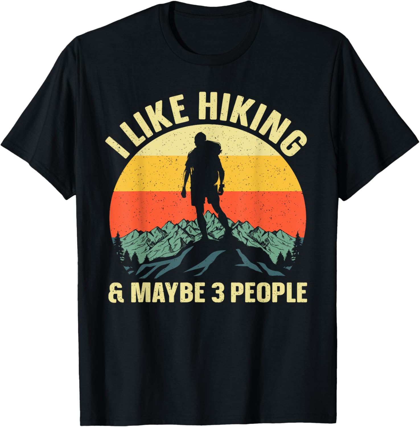 Best Hiking Art For Men Women Mountaineer Hike Gear Hiking T-Shirt ...