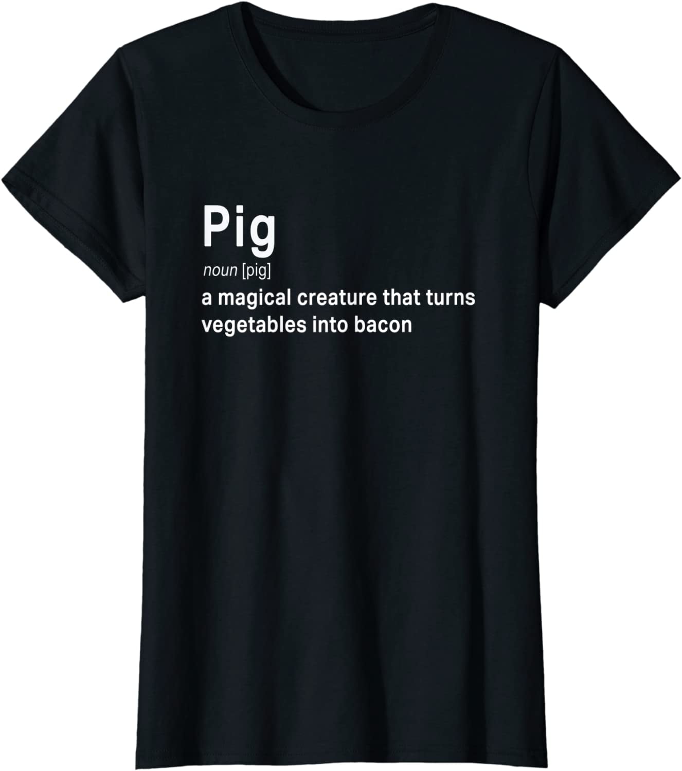 Best Hilarious Pig and Bacon Definition Funny T-Shirt - Walmart.com