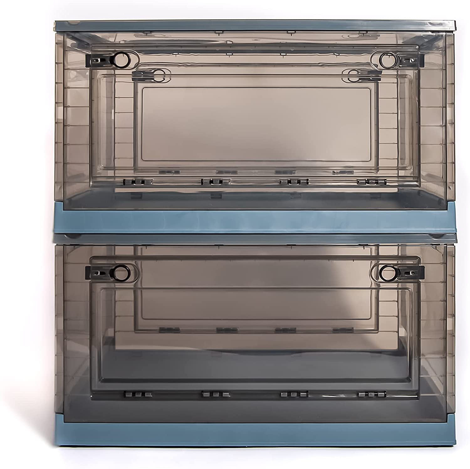 Best Home Fashion 2 packs X-LARGE Storage Bins Side Opening, Stackable ...