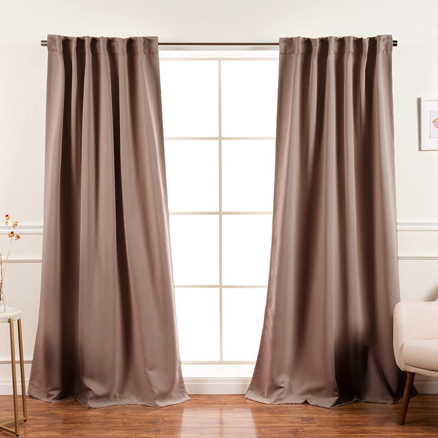 Best Home Fashion Premium Blackout Curtain Panels - Solid Thermal ...