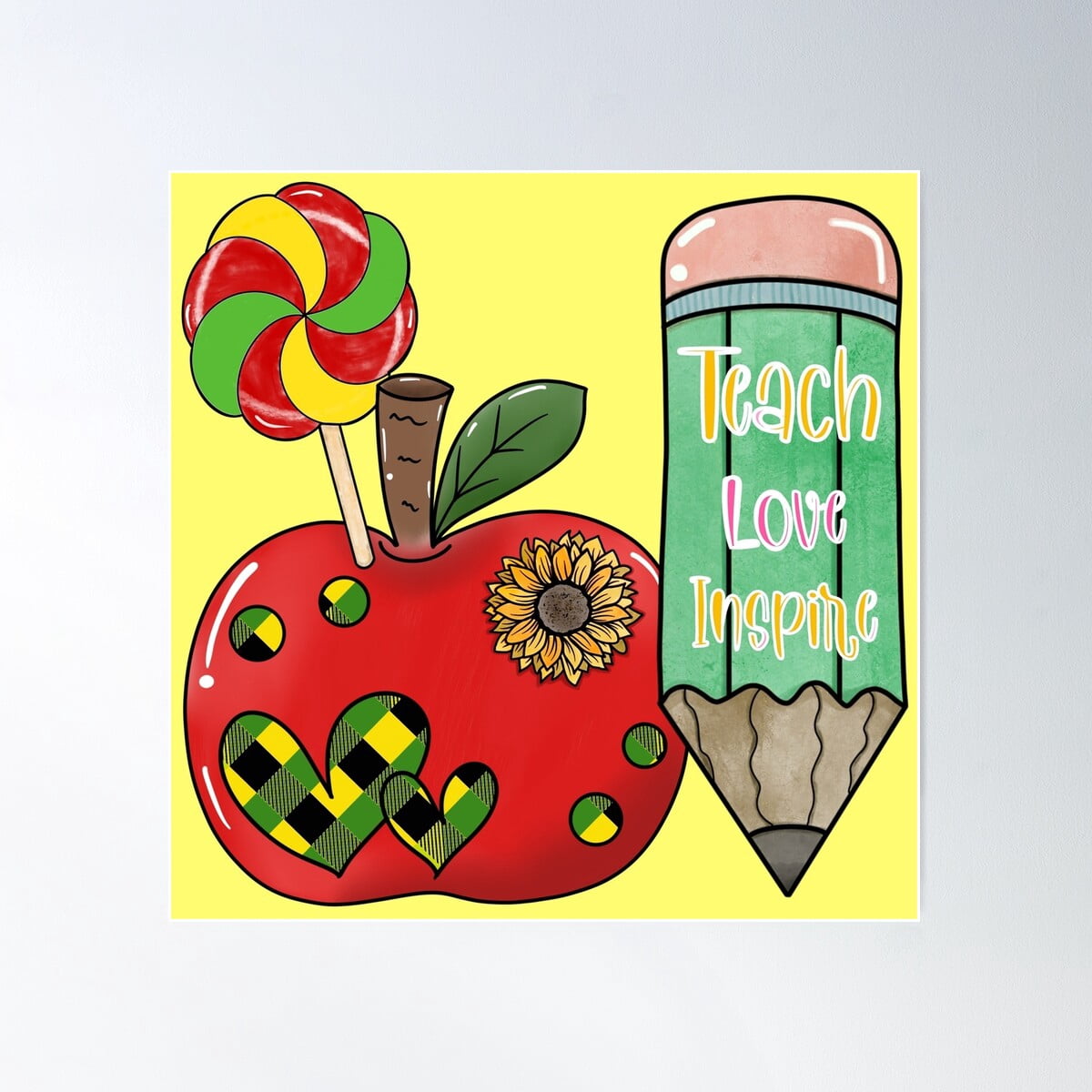Best Homeschool Teacher Ever Poster Wall Art, Modern Wall Decor, 30x30 ...