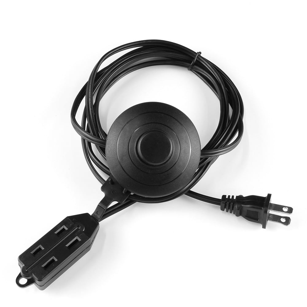 Best Honor, Extension Cord, 8 ft Black, 3 Outlets with Foot Switch ...