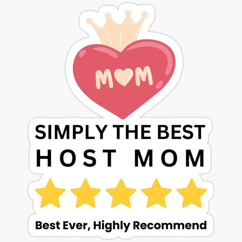 Best Host Mom Queen 5 Stars Sticker Phone Decal Water Bottle Stickers ...