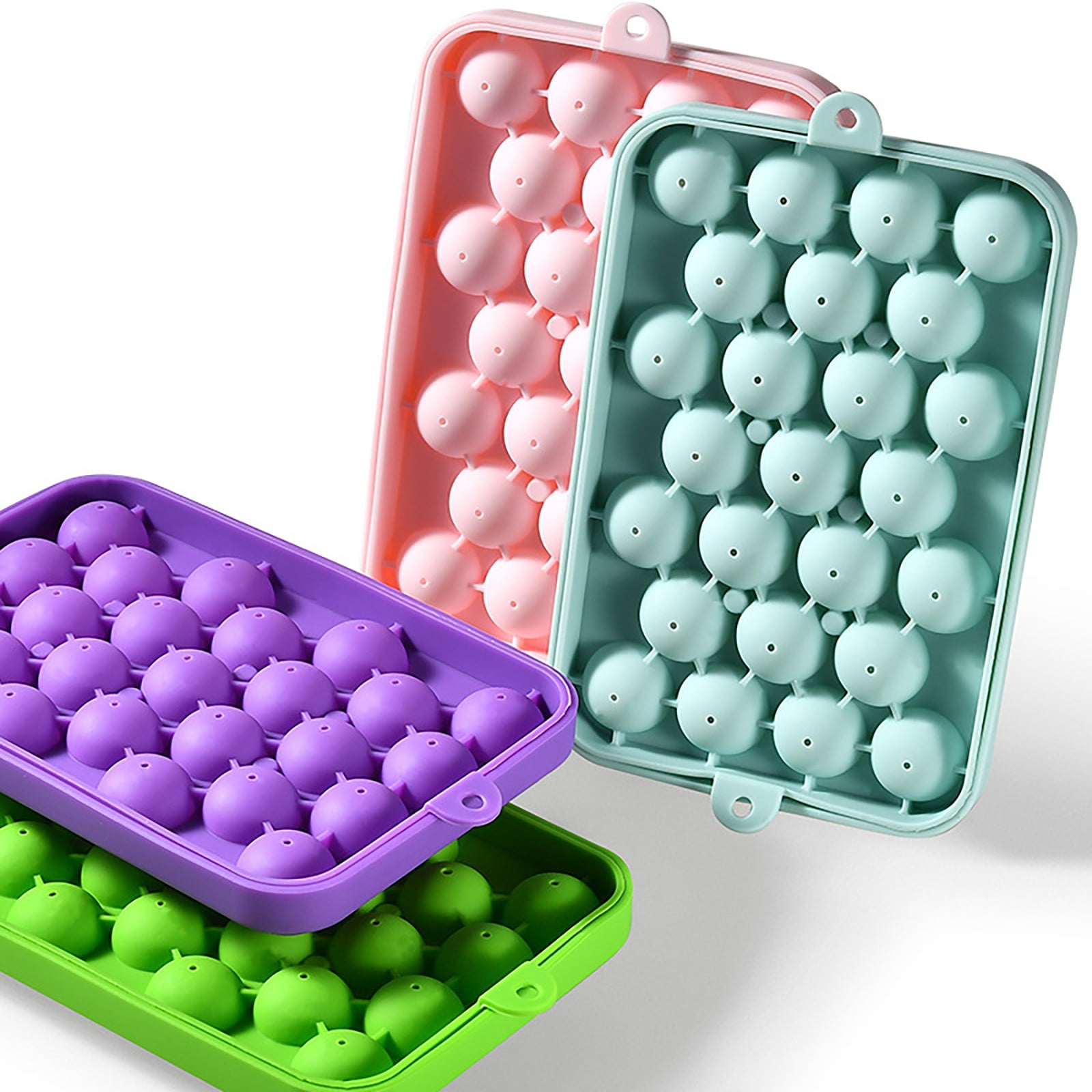 Hot Sale! Home Decor 25 Grid Silicone Ice Ice Cube Tray Small Round Ice ...