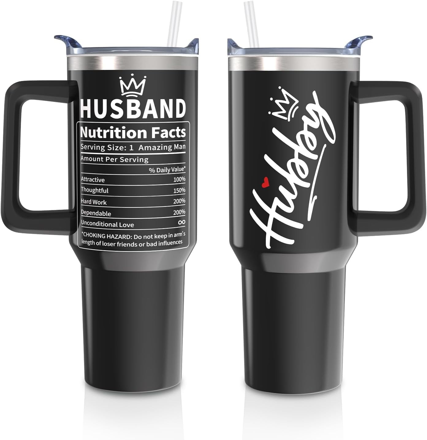 Best Husband Ever Gifts 40oz Tumbler with Handle and Lid Straw, Father ...