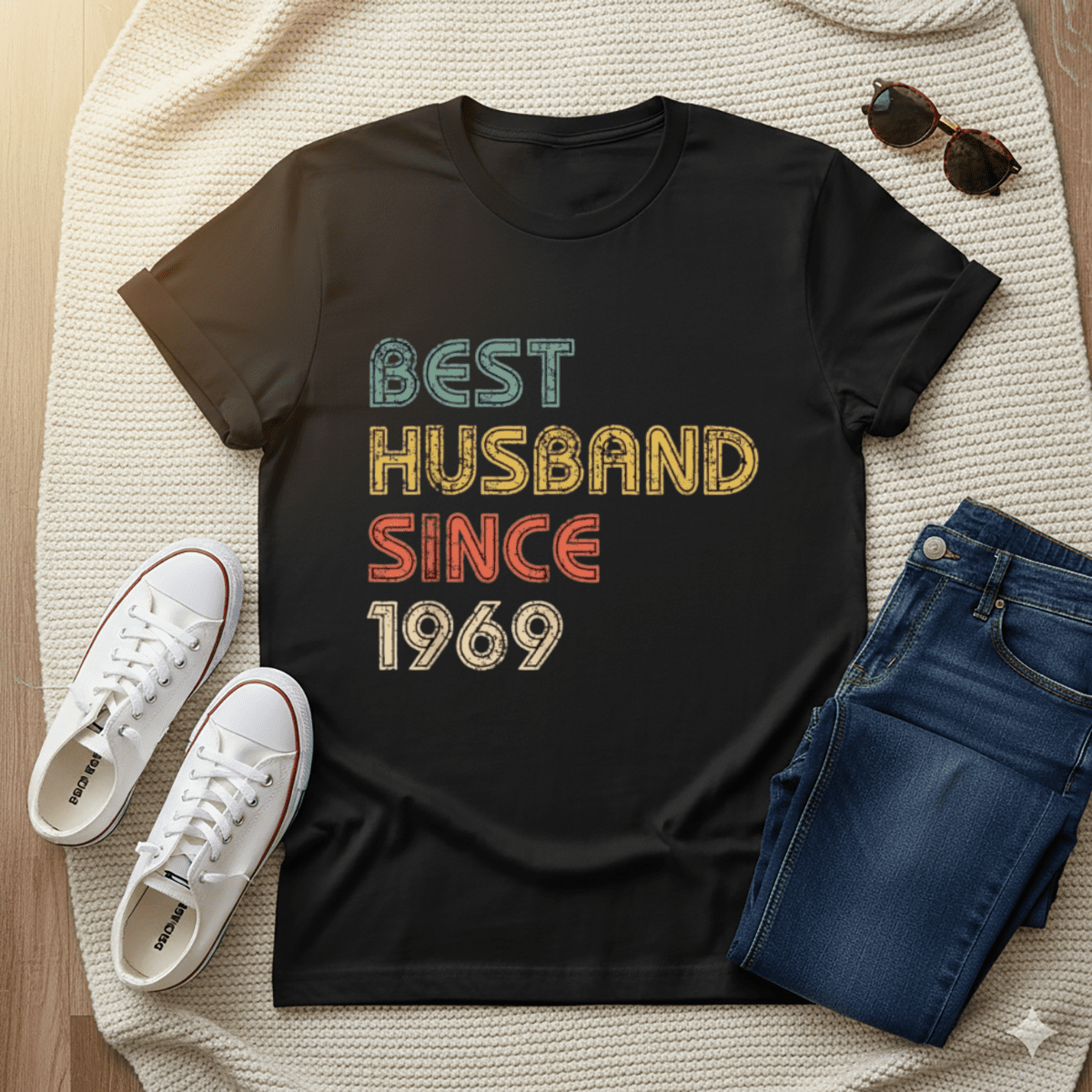 Best Husband Since 1969 Fun Matching Anniversary Slogan Unisex T-Shirt ...