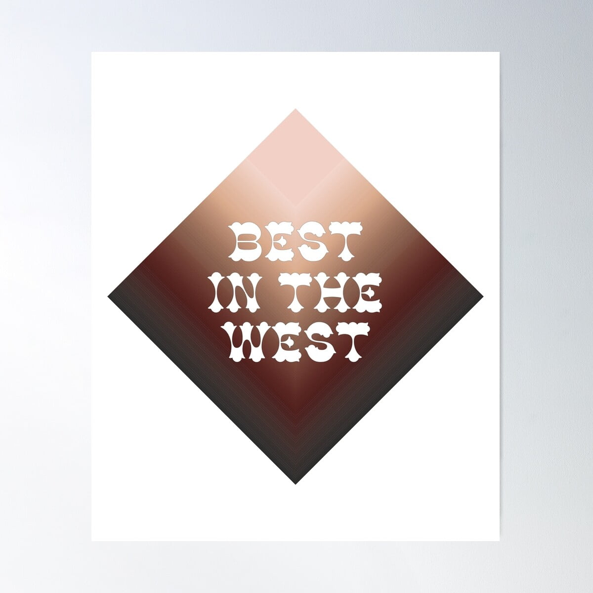Best In The West Poster Wall Art, Modern Wall Decor For Living Room ...