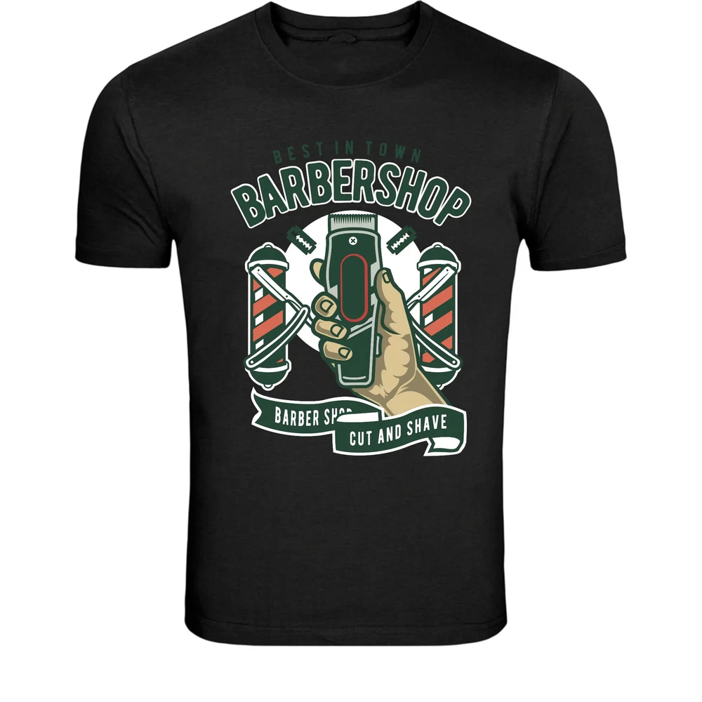 Best In Town Barbershop Hair Clipper Barber Pole T-Shirt, for men ...