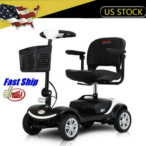 Portable Folding Electric Mobility Scooter for Adults, Seniors - 4 ...