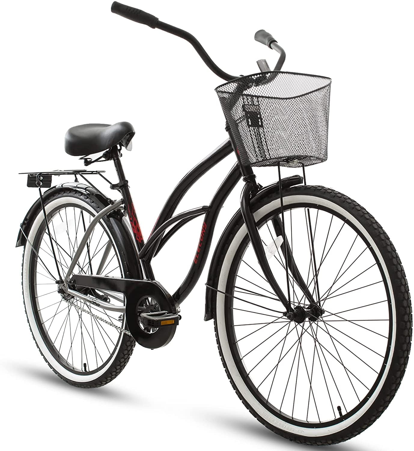 "Elecony Freeland 26/27.5 Inch Unisex Cruiser Bike, Retro Step-Through ...
