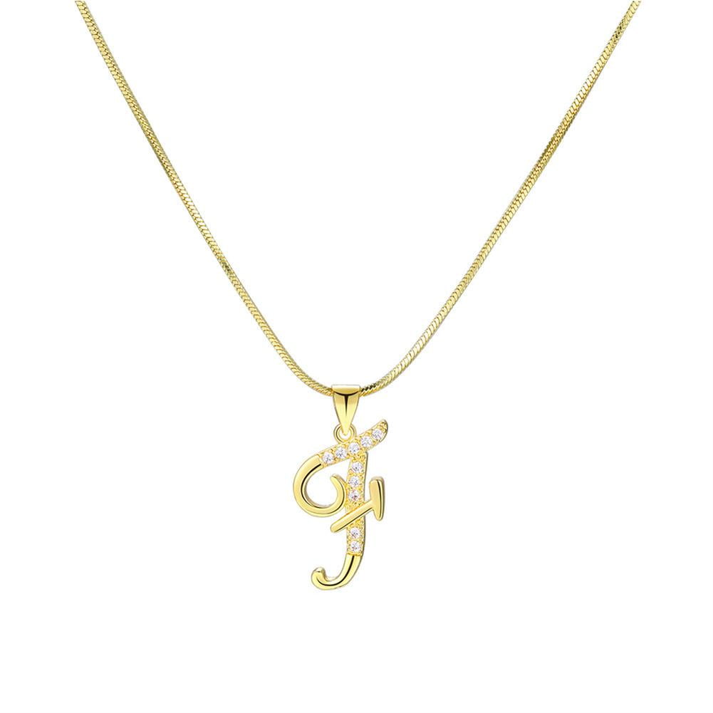 Best-Initials Necklace Sterling Silver Letters 26 Alphabet Pendant ...