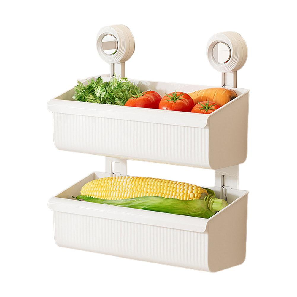 Best-Ivory White Non-punch Storage Rack& Suction Cup Wall Storage ...