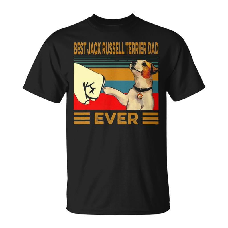 Best Jack Russell Terrier Dad Ever Retro Unisex TShirt - Walmart.com