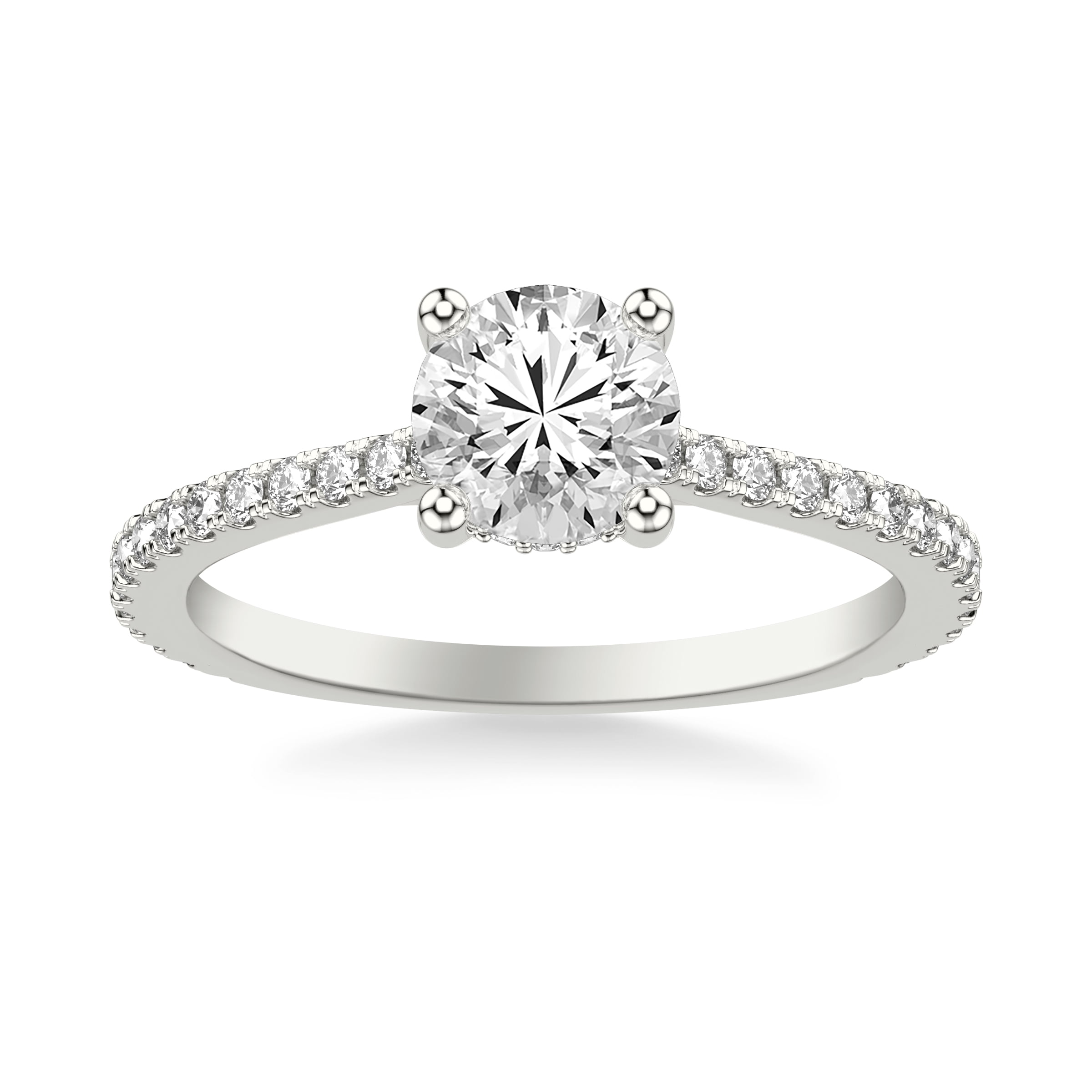 Best Jewel 1.28 Ct Lab Created Diamond Engagement Ring - 14K White Gold ...