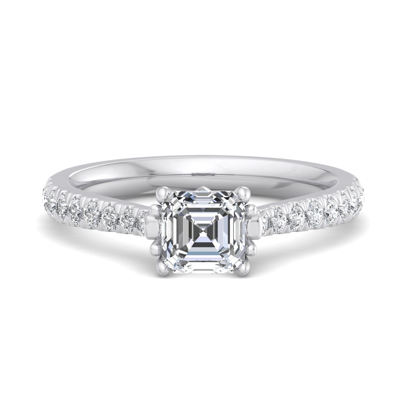 Best Jewel 1.7 Ct Asscher Cut Lab Created Diamond Ring for Gift ...