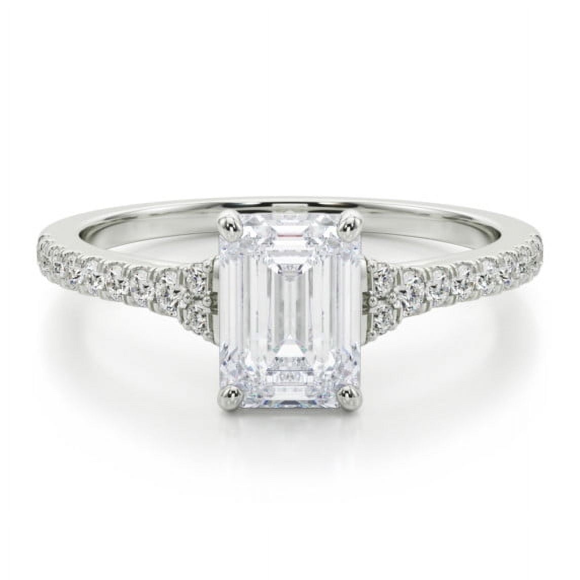 Best Jewel 1.8 Ct Emerald Cut Solitaire Engagement Ring - Lab-Created ...