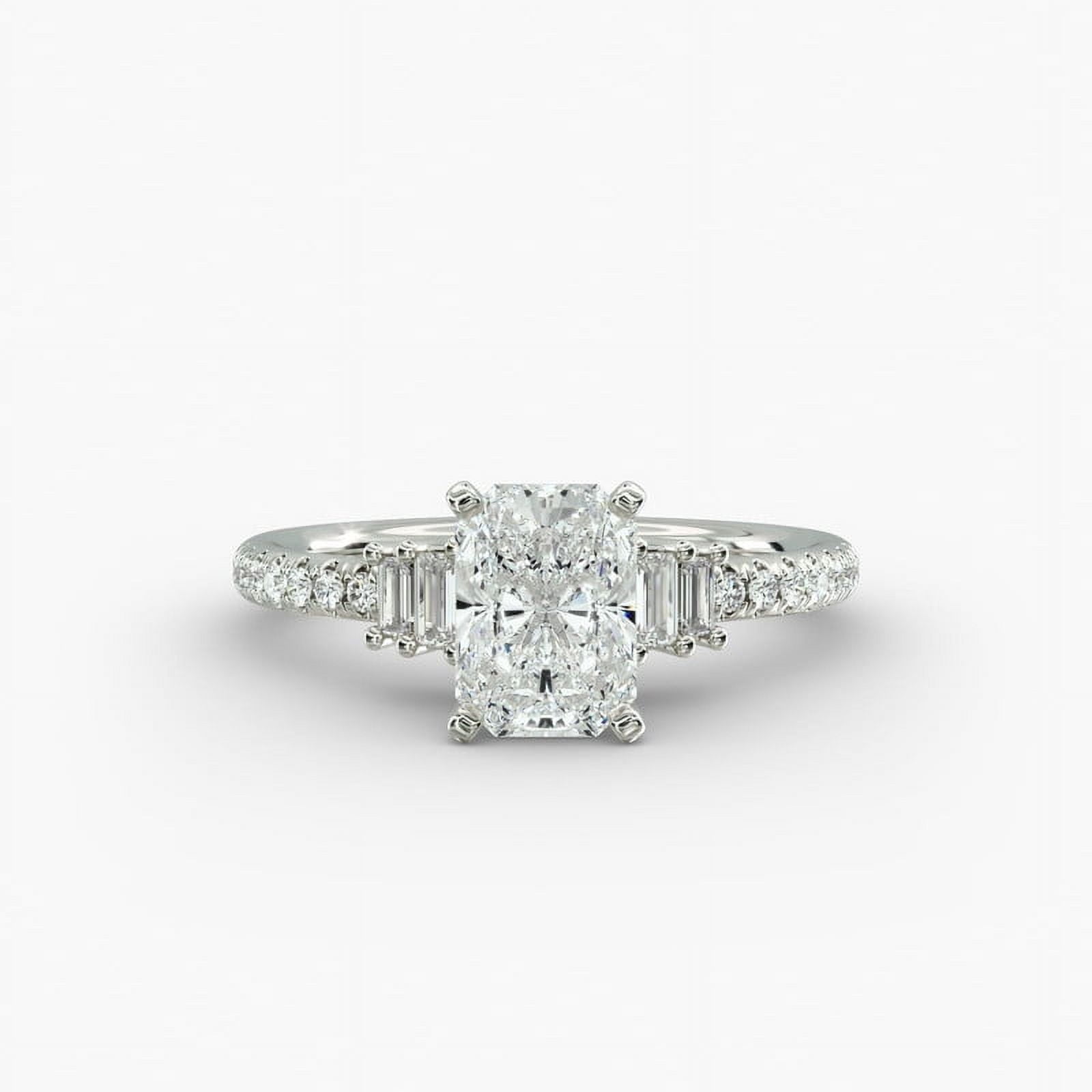 Best Jewel 1.8 Ct Lab Created Diamond Radiant Cut Engagement Ring - 14K ...