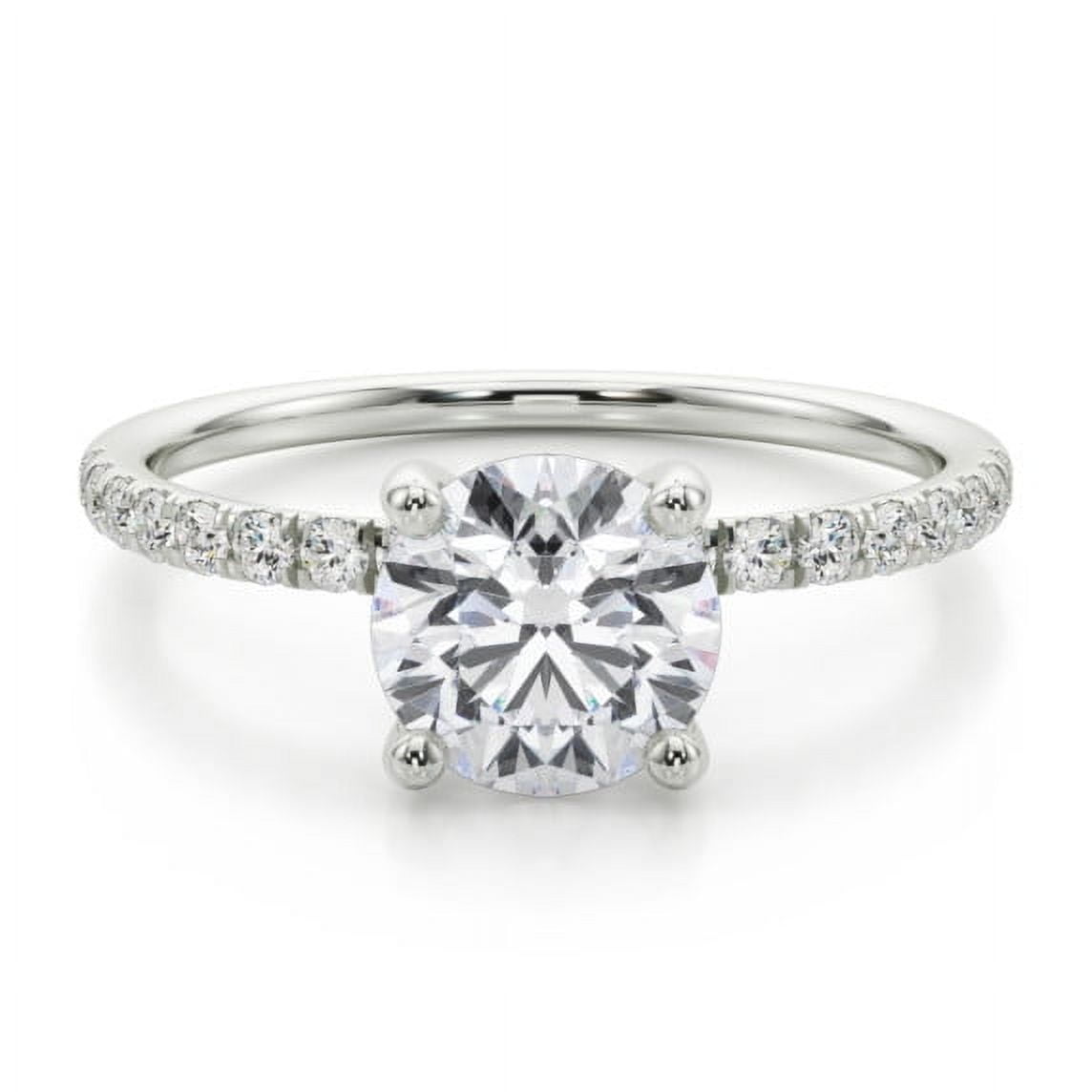 Best Jewel 1.9 Ct Round Cut Hidden Halo Diamond Ring - 14K White Gold ...