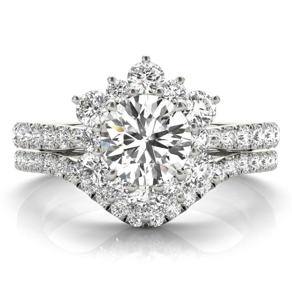 Best Jewel 14K White Gold Plated 2 Ct Brilliant Round Engagement ...