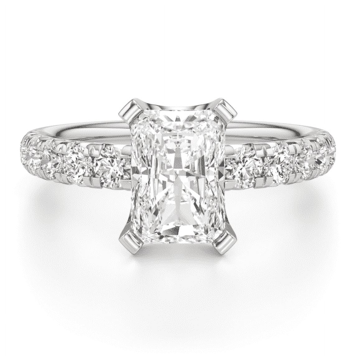 Best Jewel 14K White Gold Plated 2 Ct Radiant Cut Engagement Solitaire ...