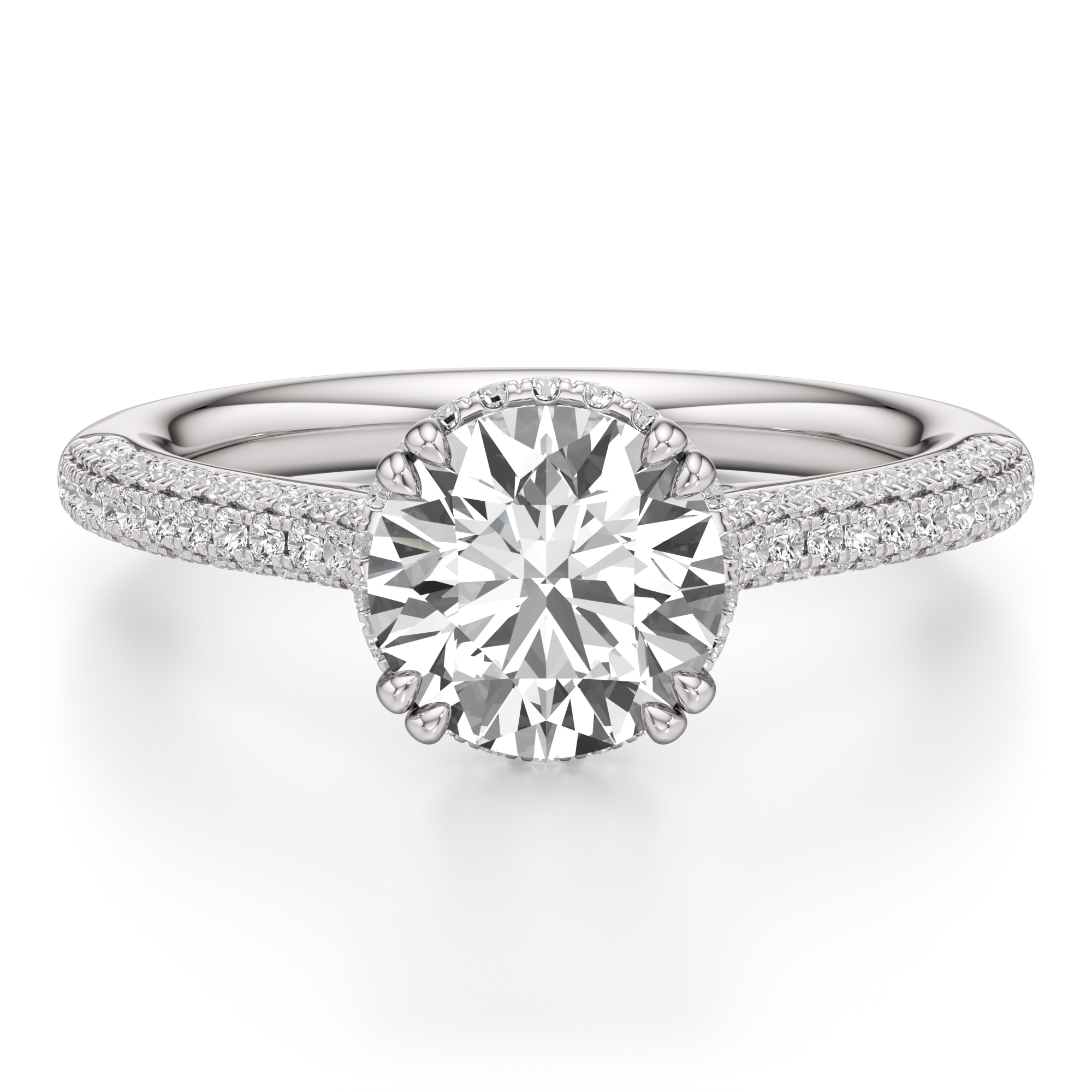 Best Jewel 14K White Gold Plated 2 Ct Round Cut Engagement Solitaire ...