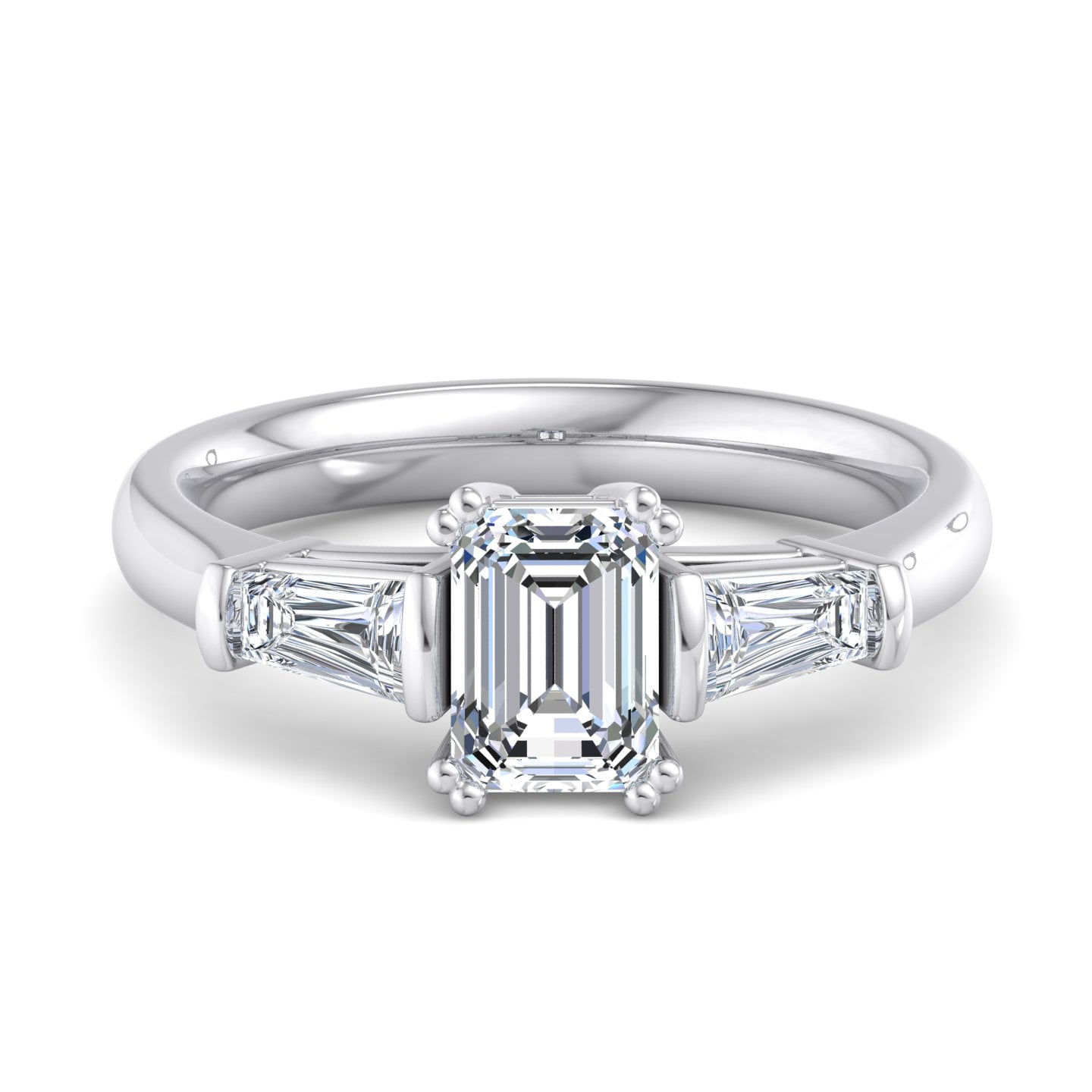 Best Jewel 2.02 Ct Emerald Cut Lab Created Diamond Engagement Ring ...