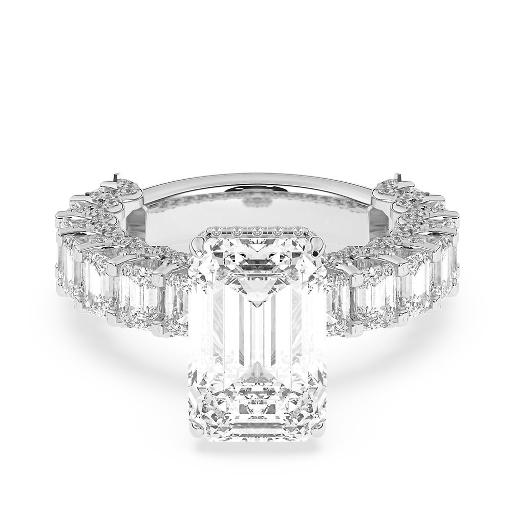 Best Jewel 2.1 Ct Emerald Cut Diamond Eternity Band Engagement Rings ...