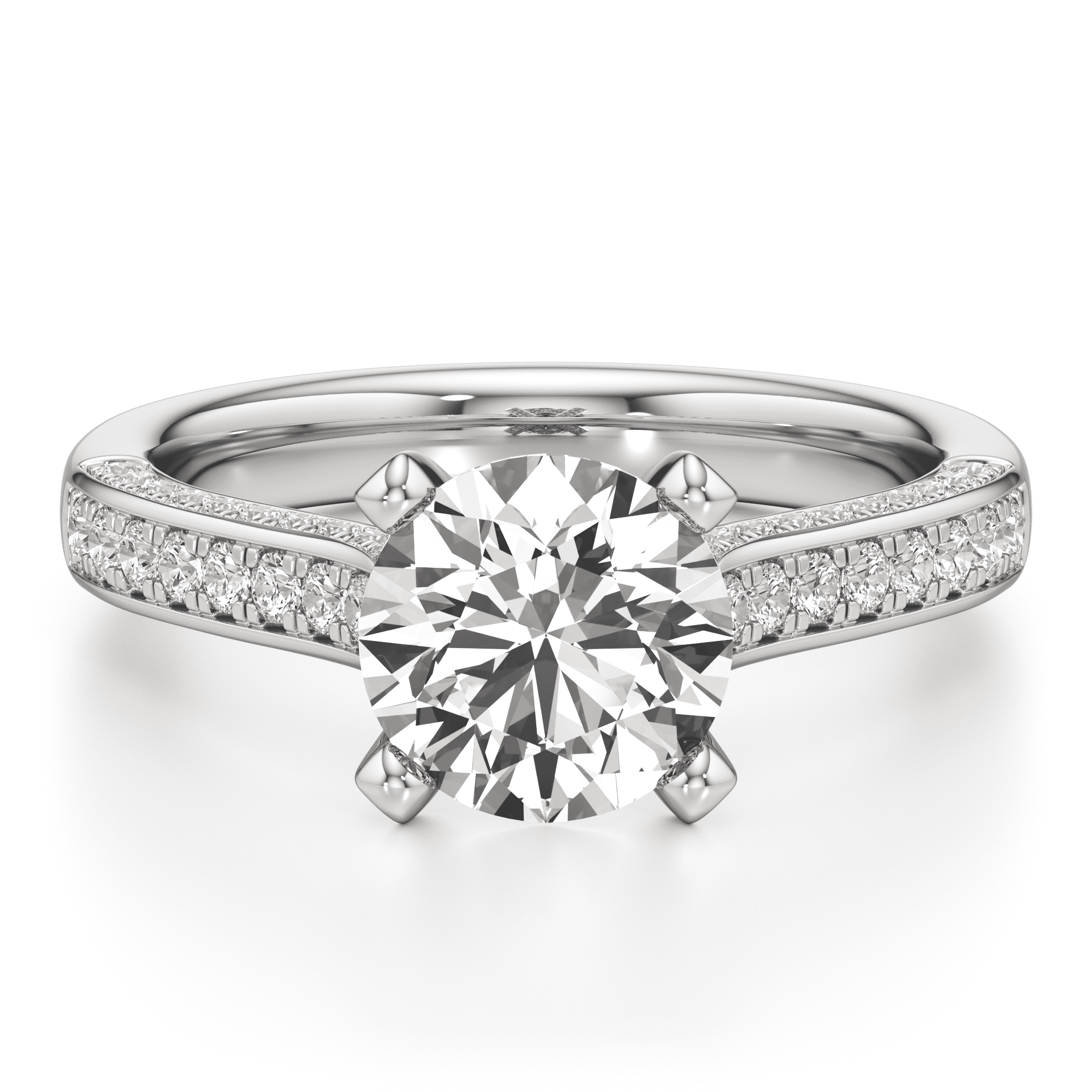 Best Jewel 2 Ct Brilliant Round Cut Engagement Solitaire with Accent ...