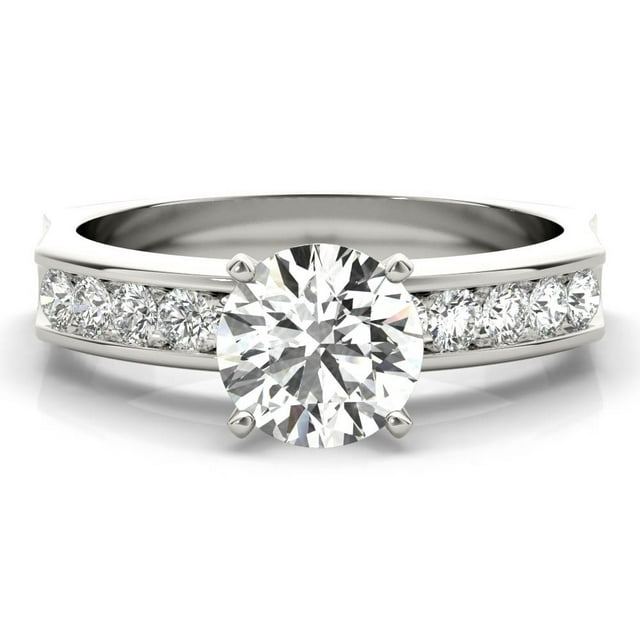Best Jewel 2 Ct Brilliant Round Cut Solitaire with Accent Diamonds ...