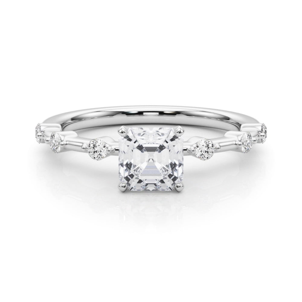 Best Jewel Asscher Cut Solitaire Diamond Ring – 2 Ct Lab-Created ...