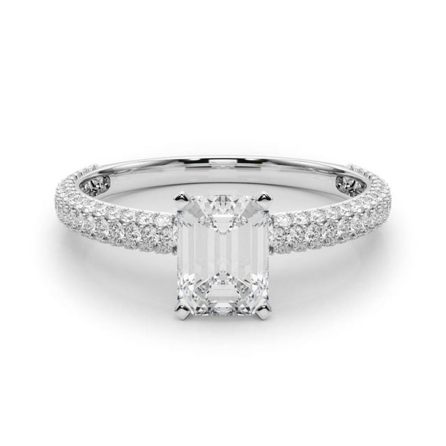 Best Jewel Emerald Cut Diamond Engagement Ring – 2 Ct Lab-Created ...