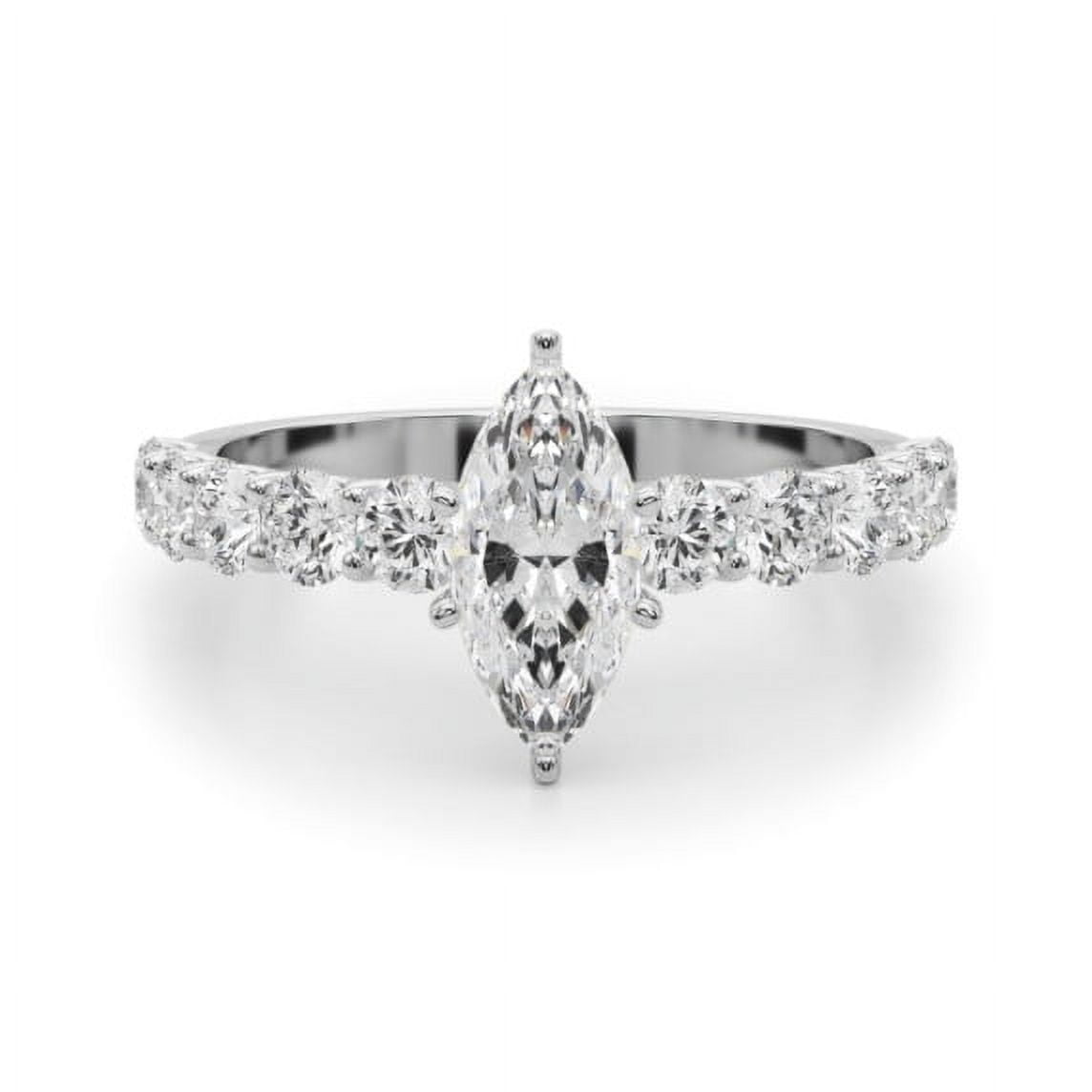 Best Jewel Marquise Cut Engagement Ring – 1.8 Ct Lab-Created Simulated ...